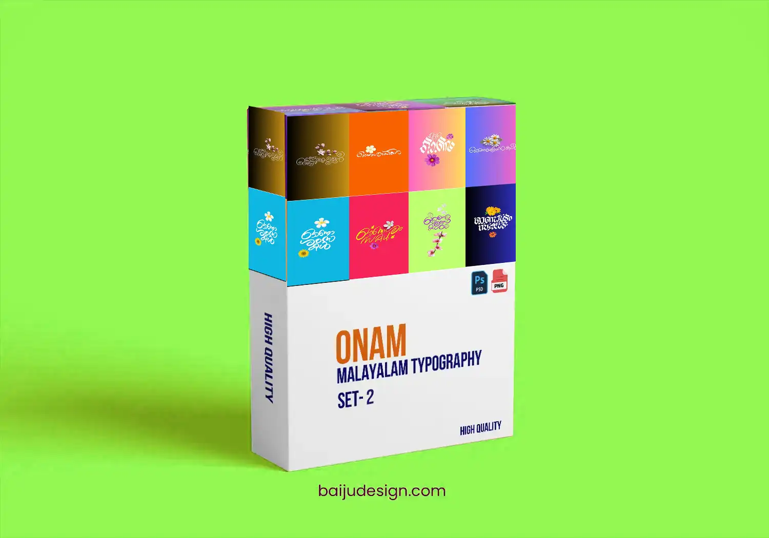 Onam Malayalam Typography - Set-2 Download